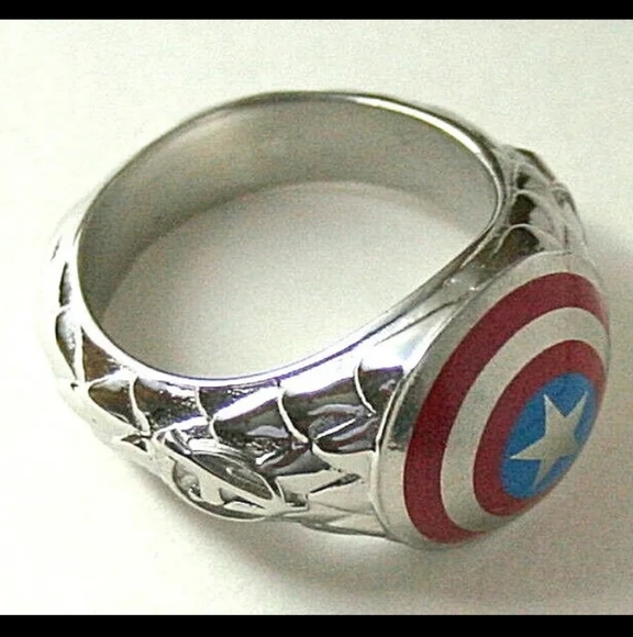Marvel | Jewelry | Marvel Comics Captain America Logo Avenger Stainless ...